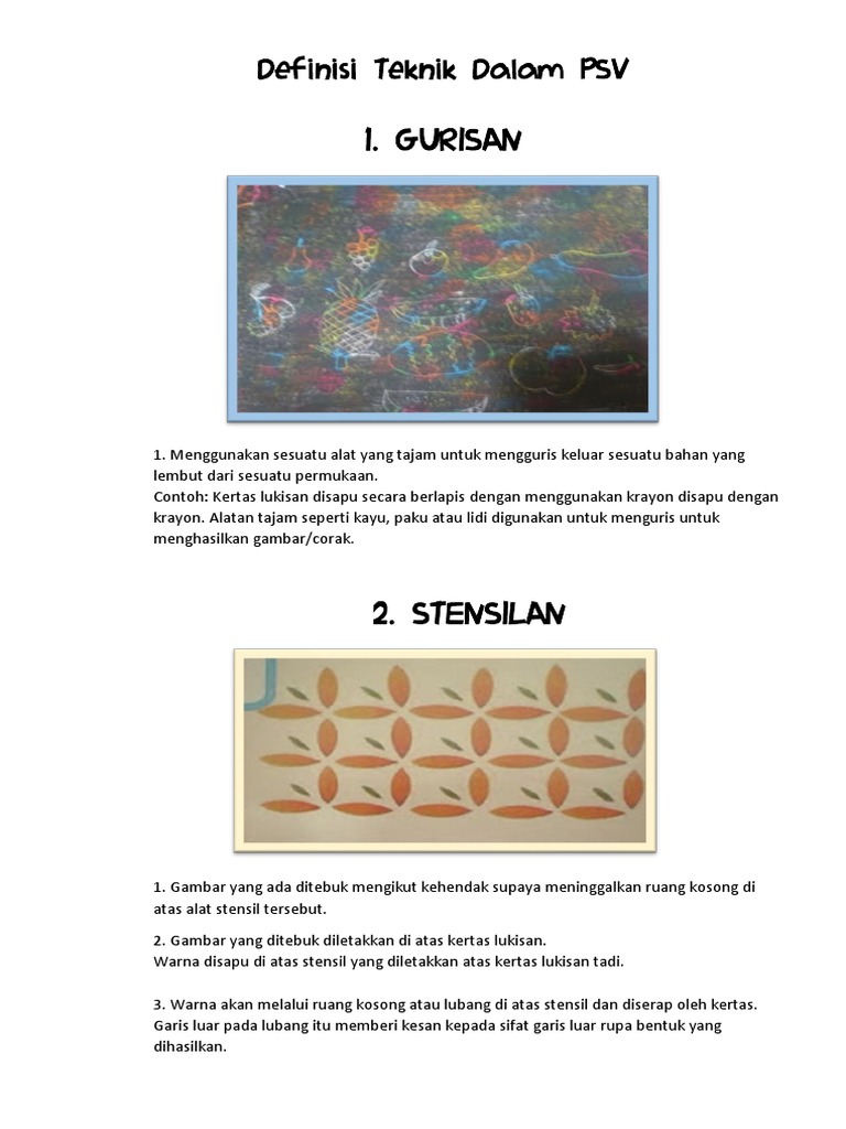 Definisi Teknik Dalam PSV | PDF | Seni