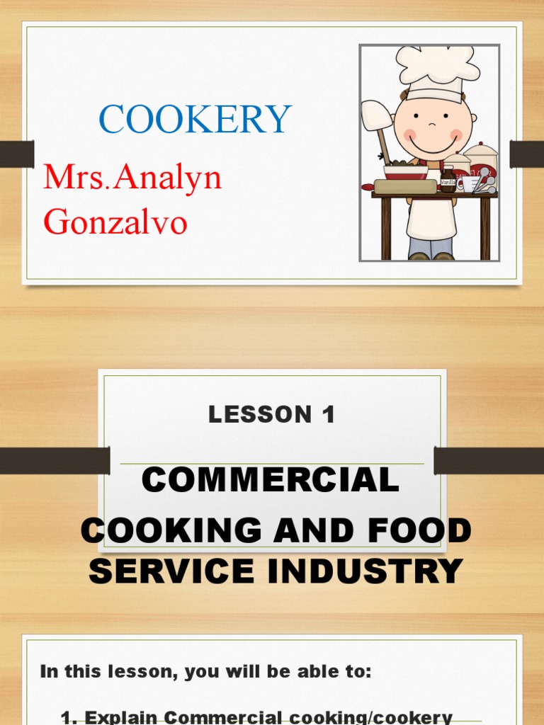 Grade 9 Tle Lesson 1 - Cookery | PDF | Entrepreneurship | Cooking