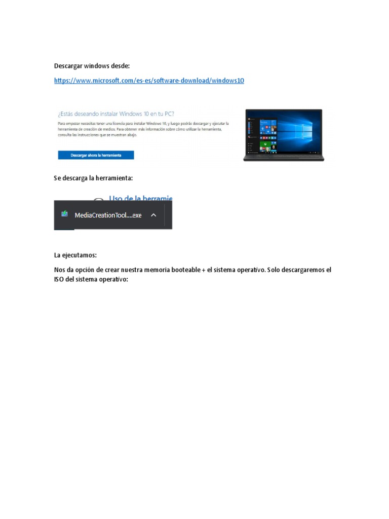 Descargar Windows Desde Pagina Oficial | PDF