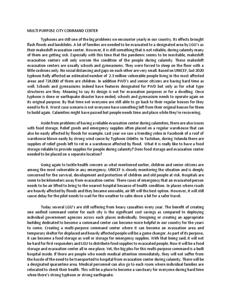 Multi Purpose City Command Center | PDF | Emergency | Emergency Management