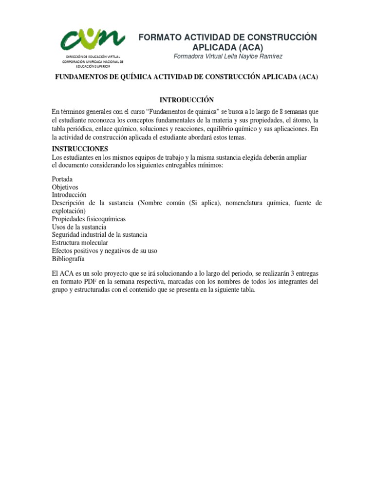 ACA2 2022 FQuimica | PDF | Química | Sustancias químicas
