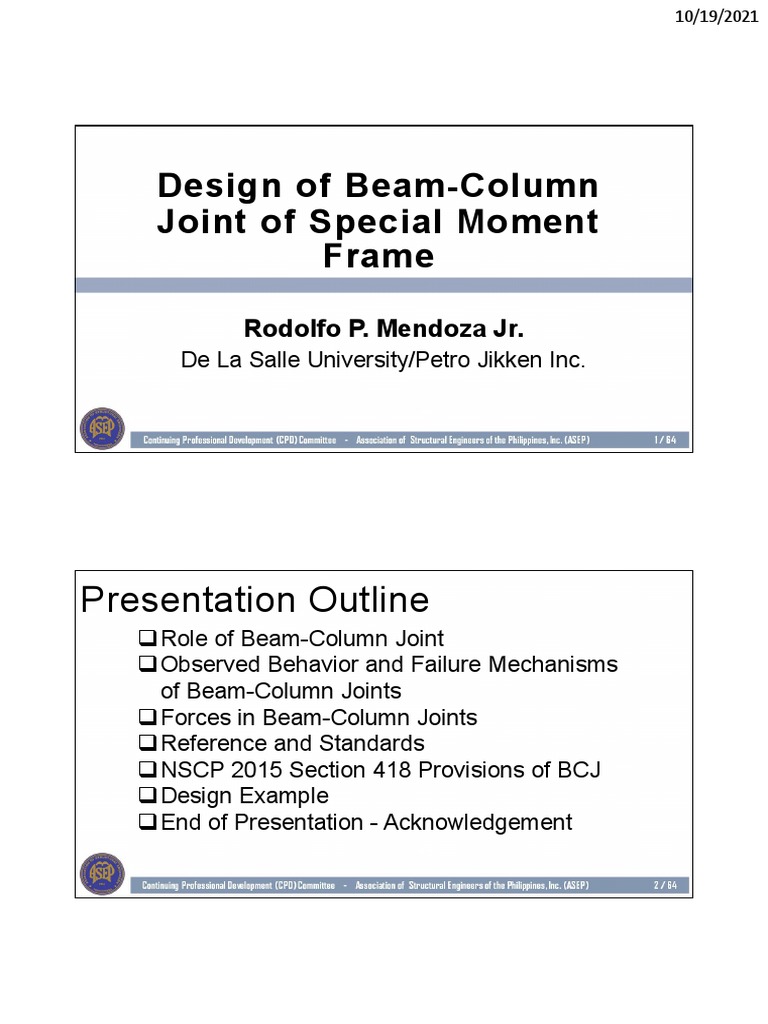 Beam Column Joints of Special Moment Frames RPM | PDF | Beam (Structure ...