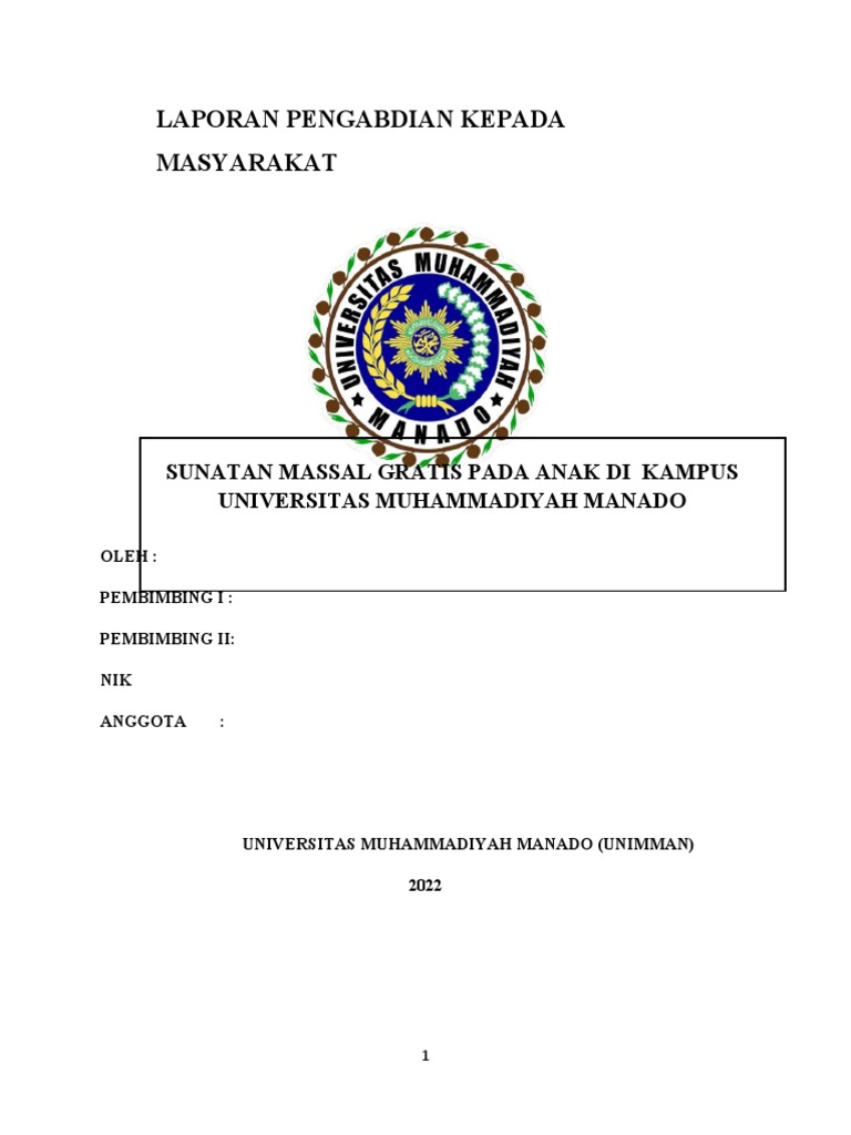 Laporan Praktek Komunitas Sunatan | PDF