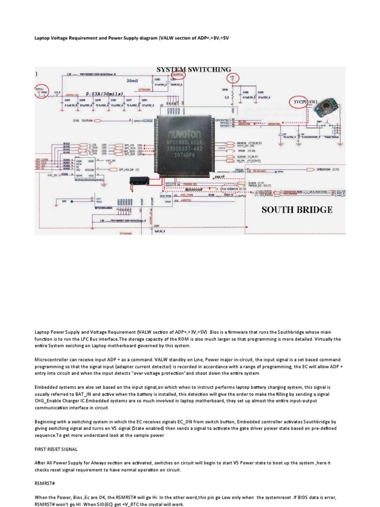 Laptop Power Supply and Voltage Diagram | PDF | Power Supply | Central ...