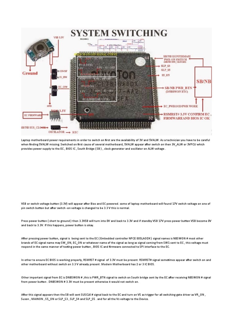 Laptop Motherboard Power Sequence Guide | PDF | Technology & Engineering