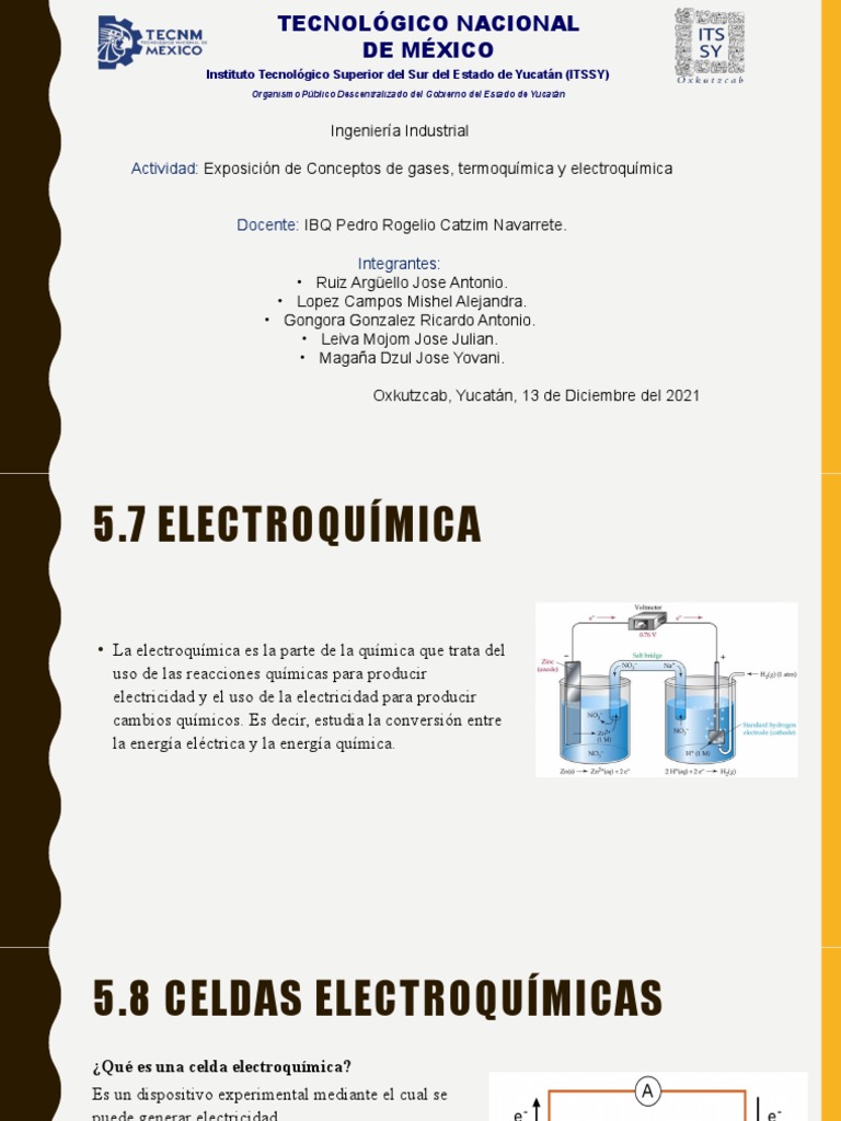 ADA 5. Electroquimica (Equipo 6) | PDF | Electrodo | Redox