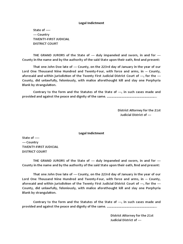 Legal Indictment | PDF