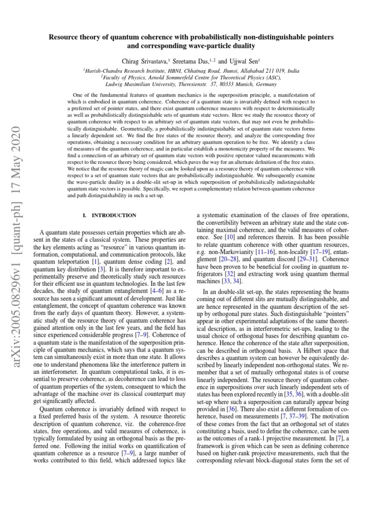 Resource Theory of Quantum Coherence With Probabilistically Nondistinguishable Pointers and ...