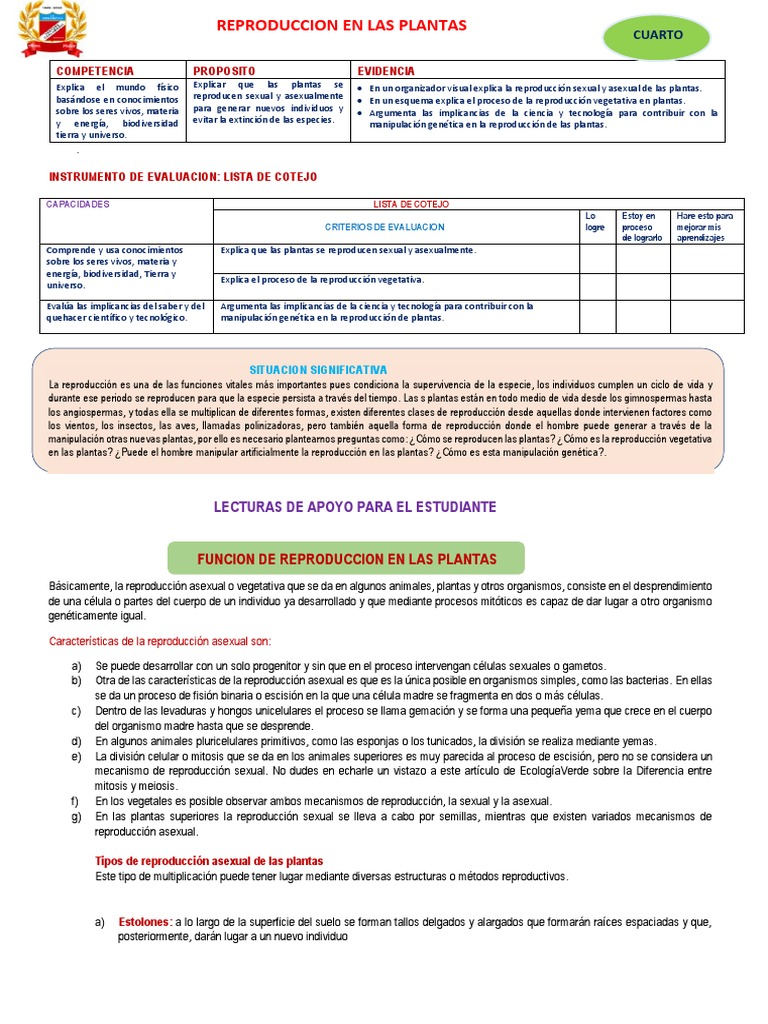 Reproducción de Plantas: Sexual y Asexual | PDF | Flores | Espora