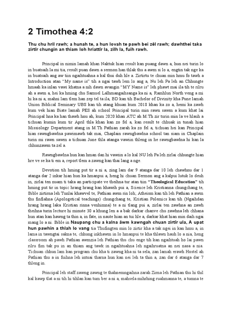 2 Timothea 4 | PDF