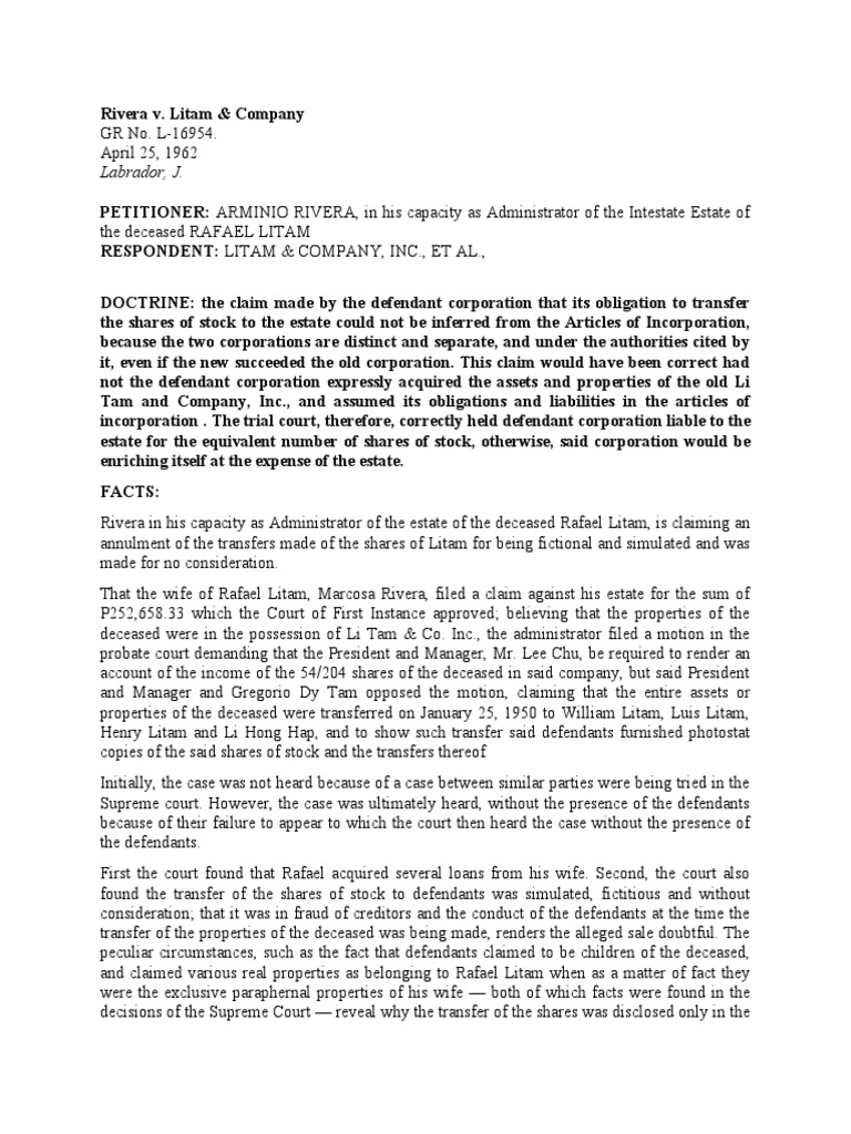 SC upholds RTC ruling shares transfer fraudulent | PDF | Corporations ...