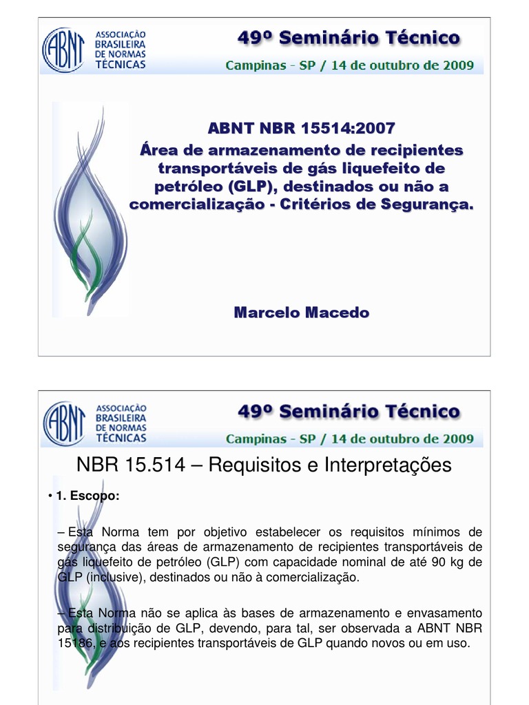 Nbr15514 - Central de Gas | PDF