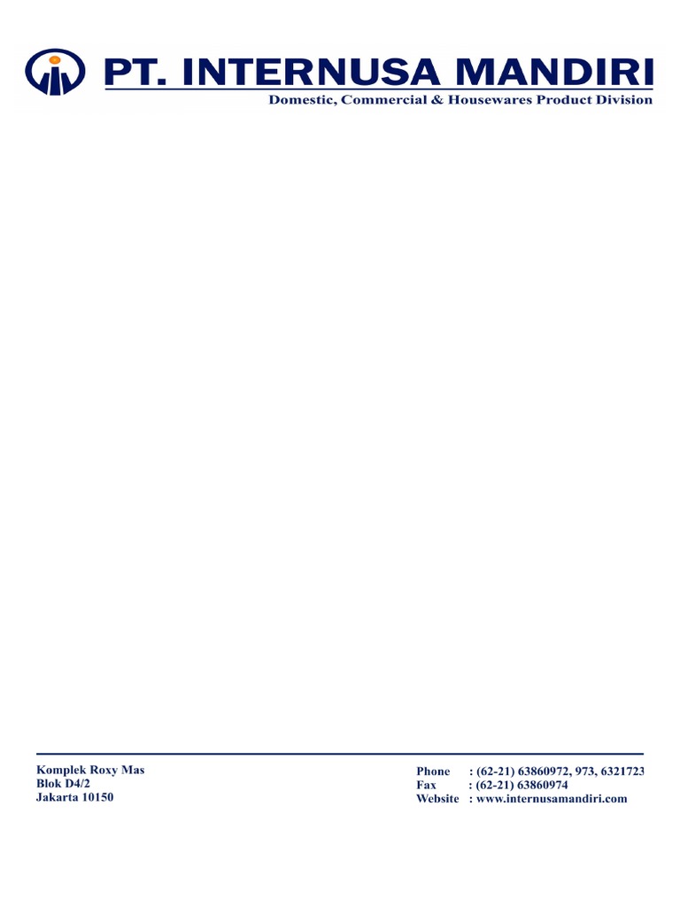 Kop Surat PT Internusa Mandiri | PDF