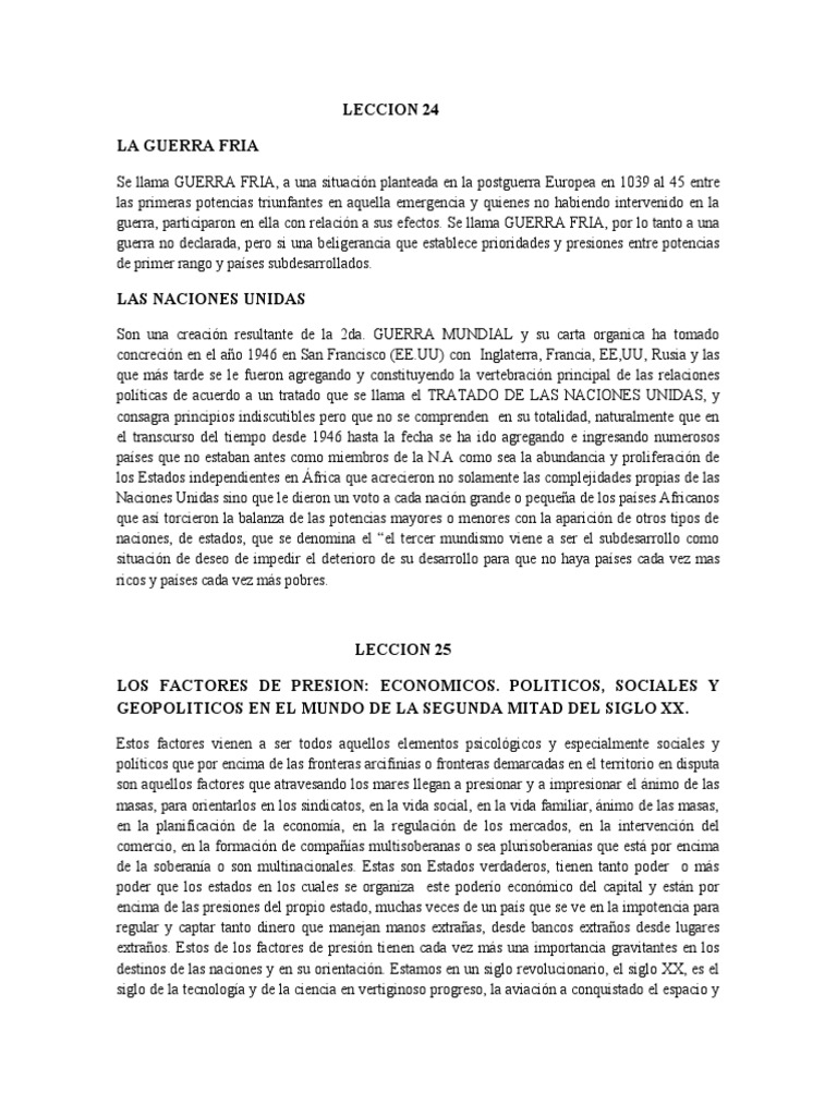 DERECHO POLITICO LECCION 24, 25, 26 y 27 | PDF | Paraguay | Naciones Unidas
