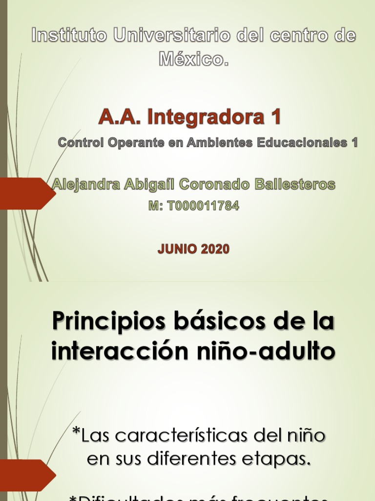 A.A. Integradora 1 | PDF | Adultos | Cognición