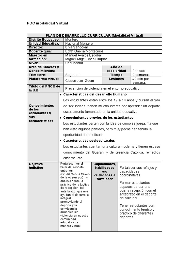 PDC Virtual | Descargar gratis PDF | Vóleibol