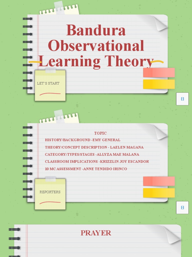 Bandura's Observational Learning Theory | PDF | Motivational | Motivation