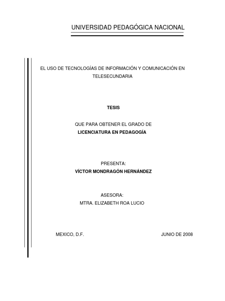 tesis ejemplo | PDF | Tecnología de información y comunicaciones | México