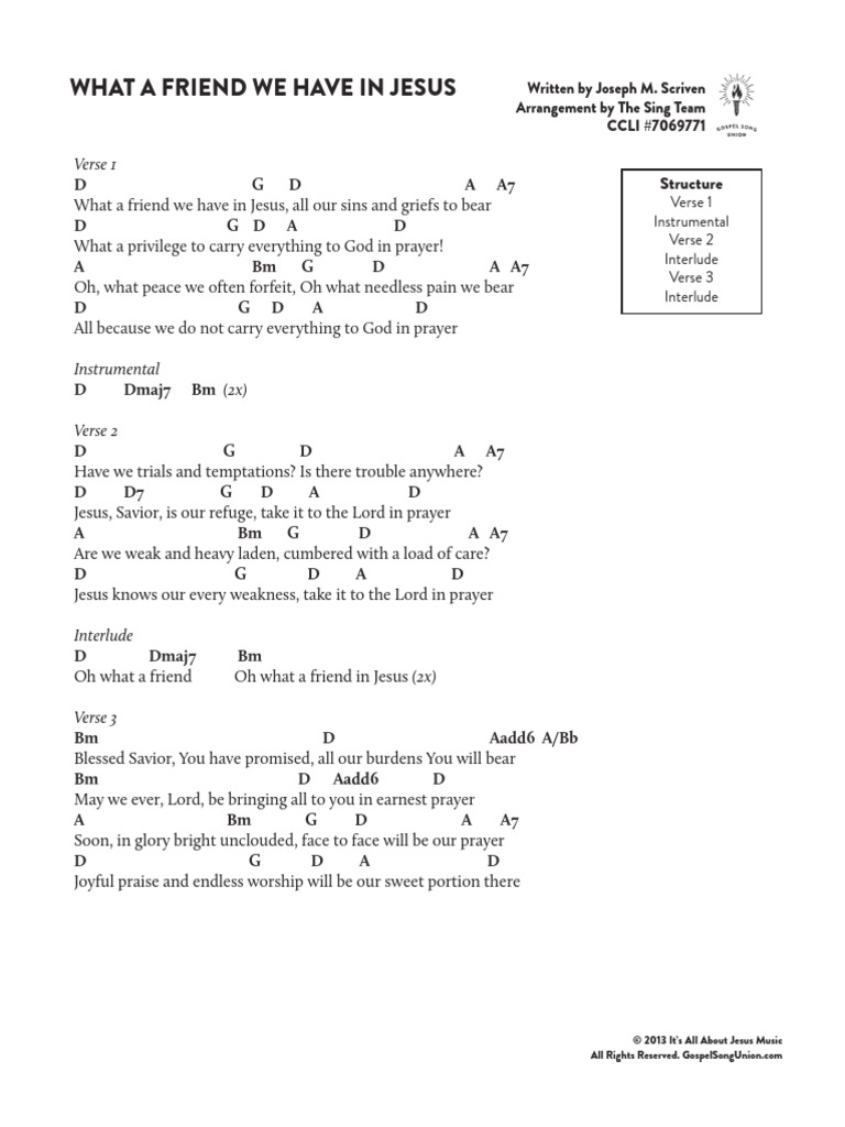What A Friend We Have In Jesus 1 Pdf