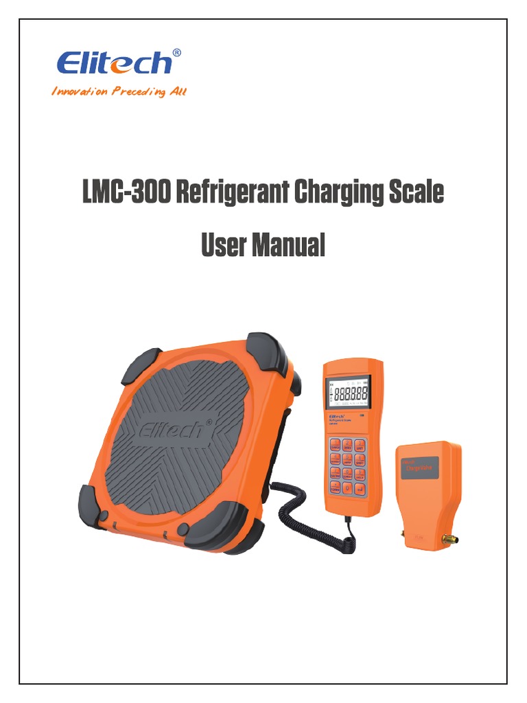 Elitech LMC-300 Refrigerant Charging Scale User Manual | PDF