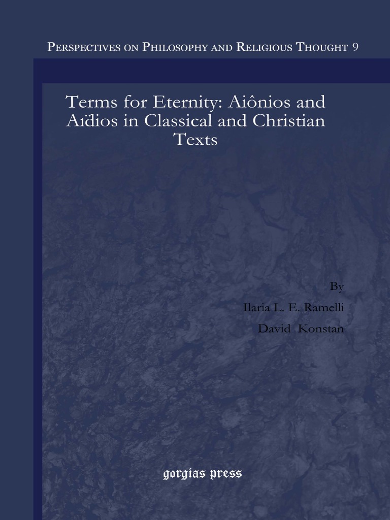 Ilaria Ramelli, David Konstan - Terms For Eternity - Ai - Nios and A ...