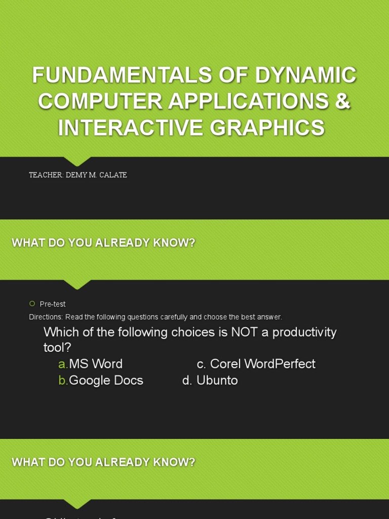 Ict-7 q1 Week 1 | Download Free PDF | Programming | Computer Program