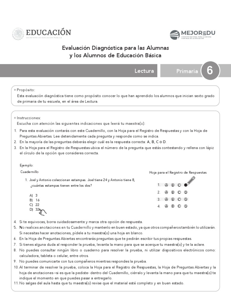 Evaluación Diagnóstica 6to Primaria | PDF | Comida chatarra | Alimentos