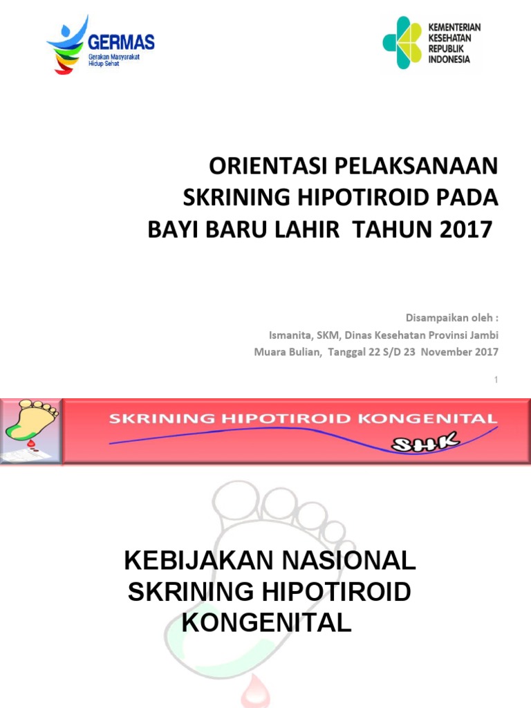 SHK - Skrining Hipotiroid Kongenital | PDF SHK - Skrining Hipotiroid Kongenital | PDF