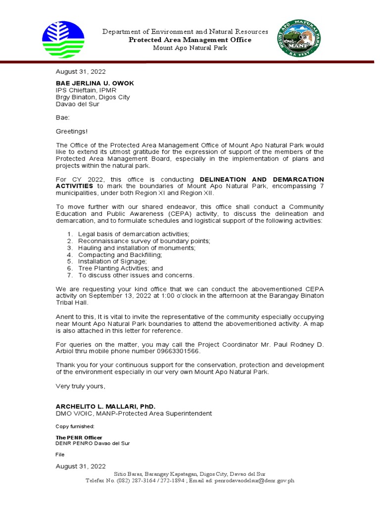 Letter to Chieftains | PDF | Environmental Social Science | Natural ...