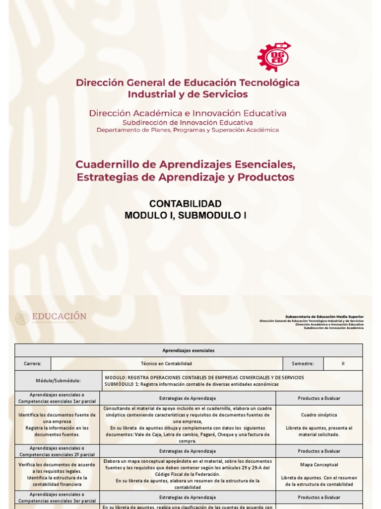 Conta-Cuad. y Material-Mod.1-Sub-1 | PDF | Contabilidad | Cheque