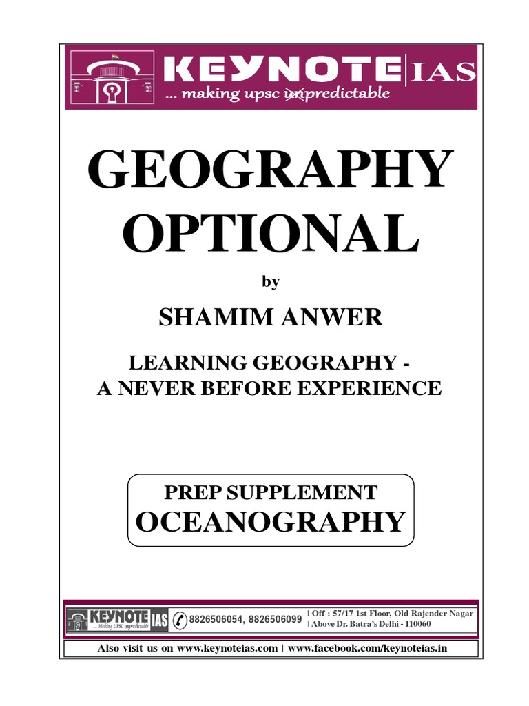Oceanography Optional | PDF | Territorial Waters | Continental Shelf
