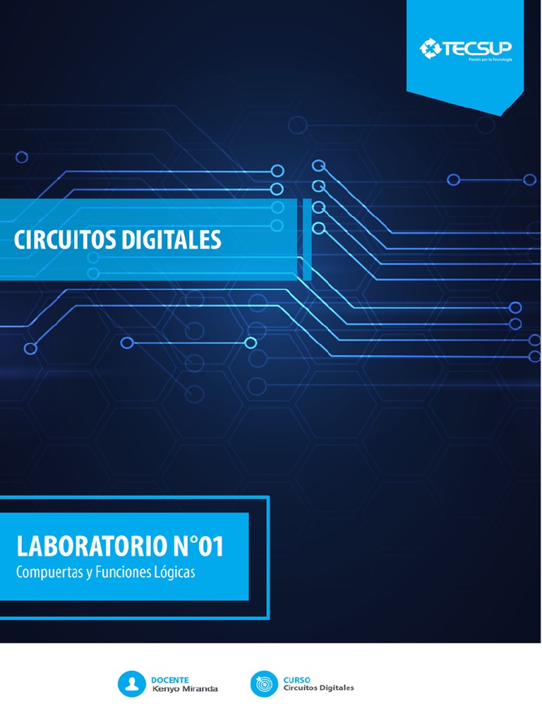 Lab01 Compuertas y Funciones L Gicas PDF | PDF | Puerta lógica | Ingeniería Informática