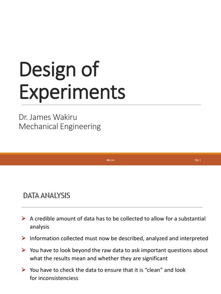 Lec8 - Design of Experiment | PDF | Design Of Experiments | Experiment