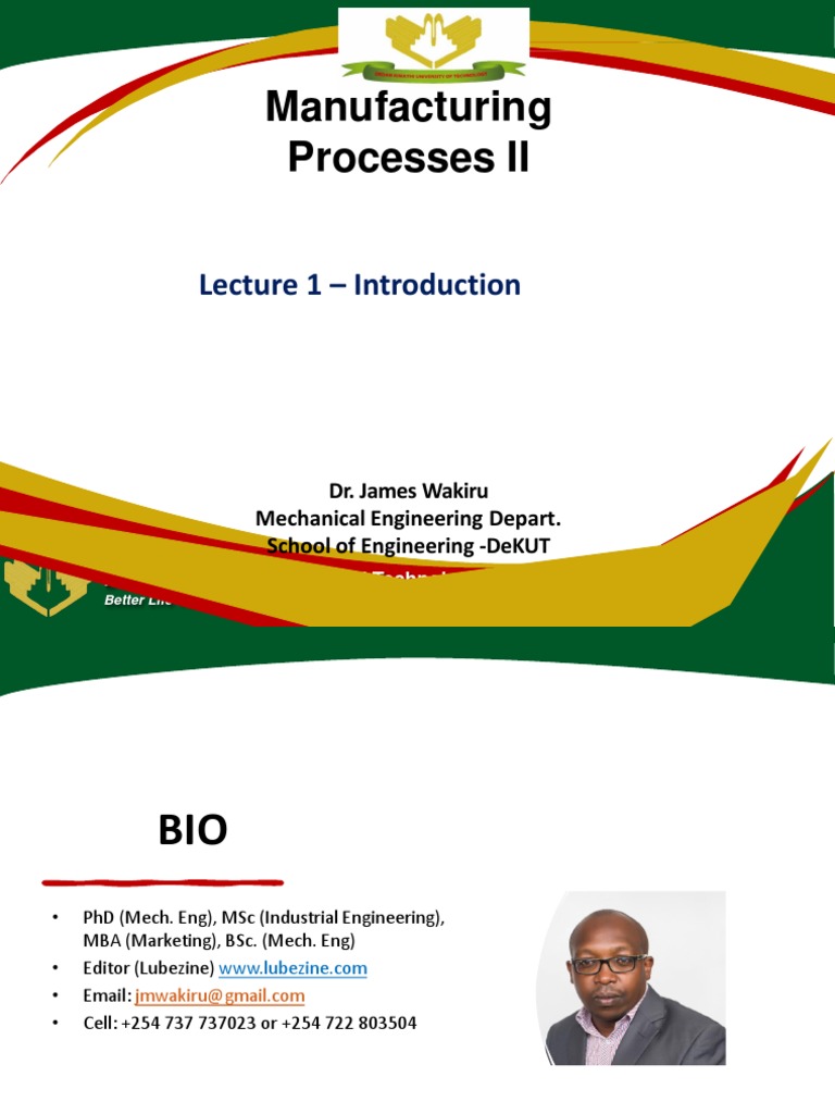 Lec1 - Introduction To Traditional Machining Processes | Download Free PDF | Machining ...