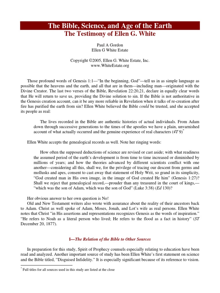 The Bible, Science, and Age of The Earth | PDF | Genesis Creation ...