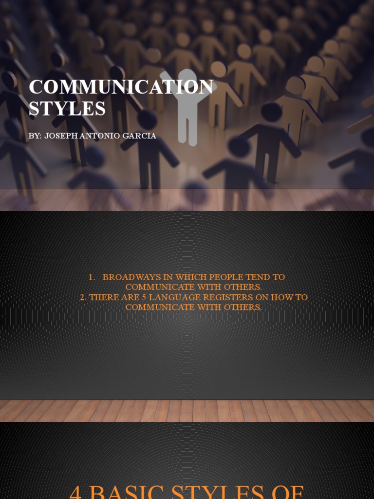 Joseph Antonio Communication Styles | PDF | Anger | Communication