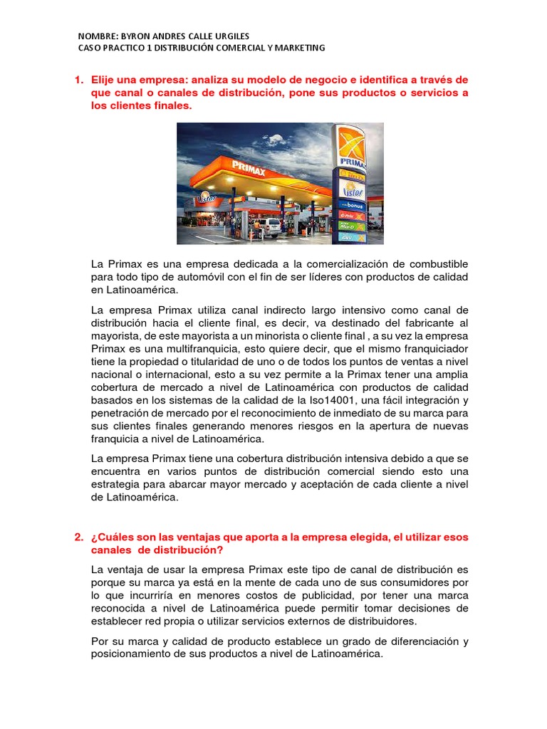 Caso Distribucion Comercial y Marketing | PDF | Marketing | Microeconomía