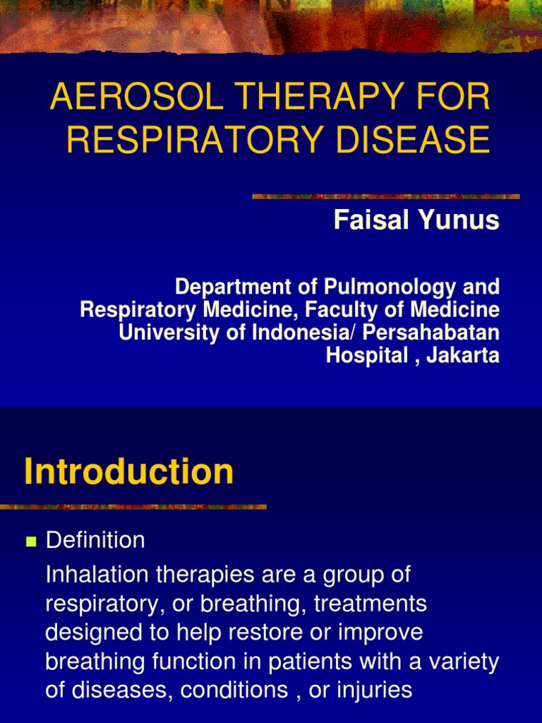 Aerosol Therapy | PDF | Diseases And Disorders | Health Sciences