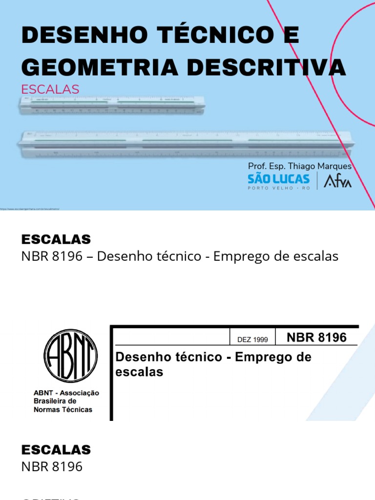 Desenho Téc. e Geometria Descritiva - Escalas | PDF | Tecnologia e ...