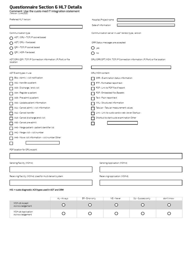 Customed HIT Diag5 Section6 HL7 EN 02 | PDF | Transmission Control Protocol | Network Socket