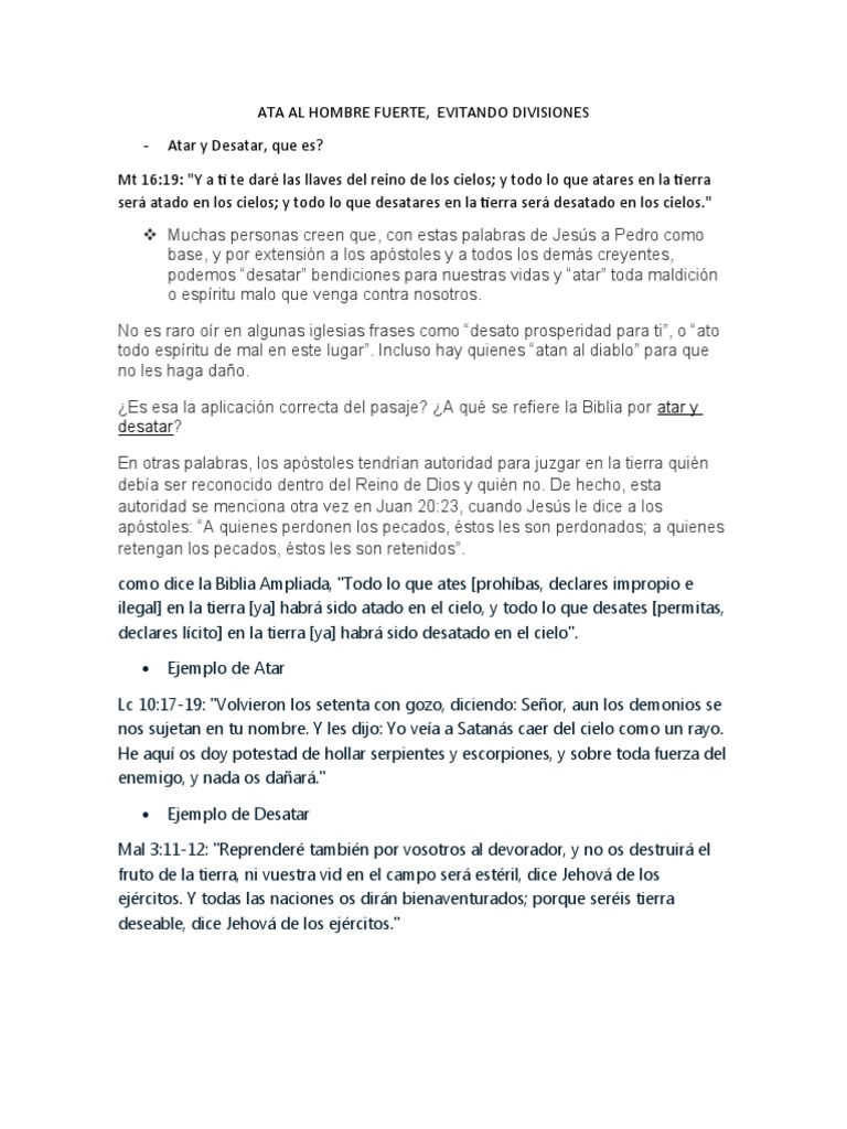 Ata Al Hombre Fuerte | PDF | Pecado | Cristo (título)