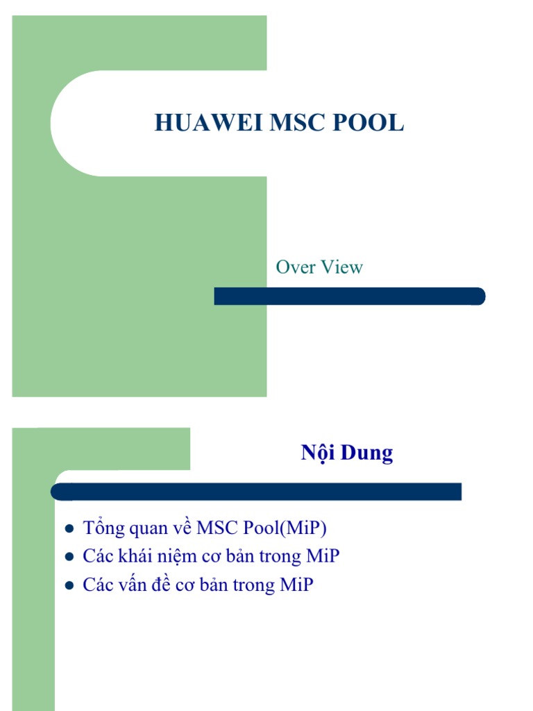 Huawei MSC Pool Overview | PDF