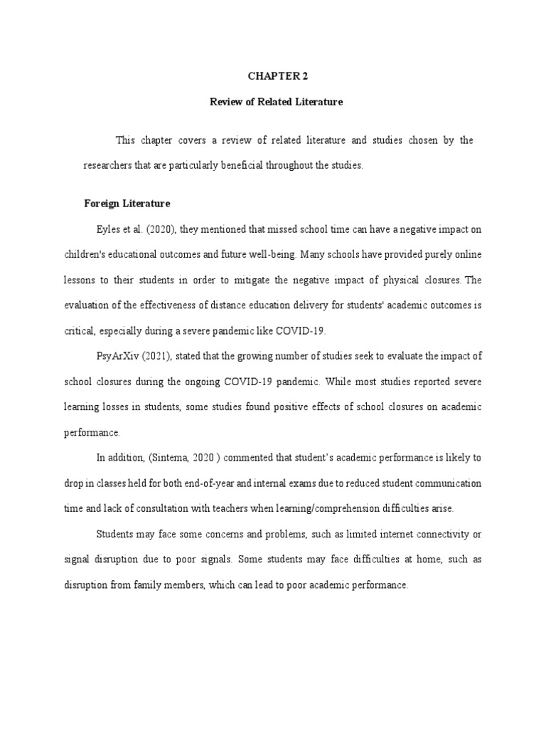 Chapter 2 - Review of Related Literature | PDF | Educational Technology ...