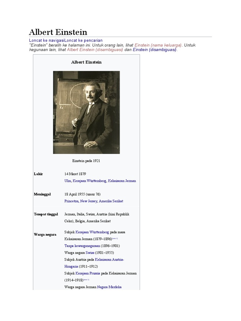 Albert Einstein | PDF