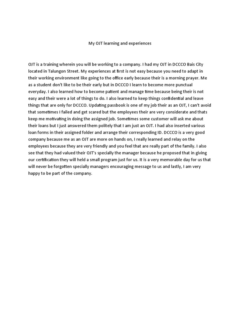 My OJT learning-WPS Office | PDF | Economies