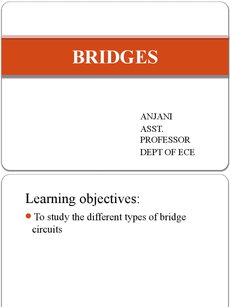 Bridges Pdf Capacitor Electrical Impedance