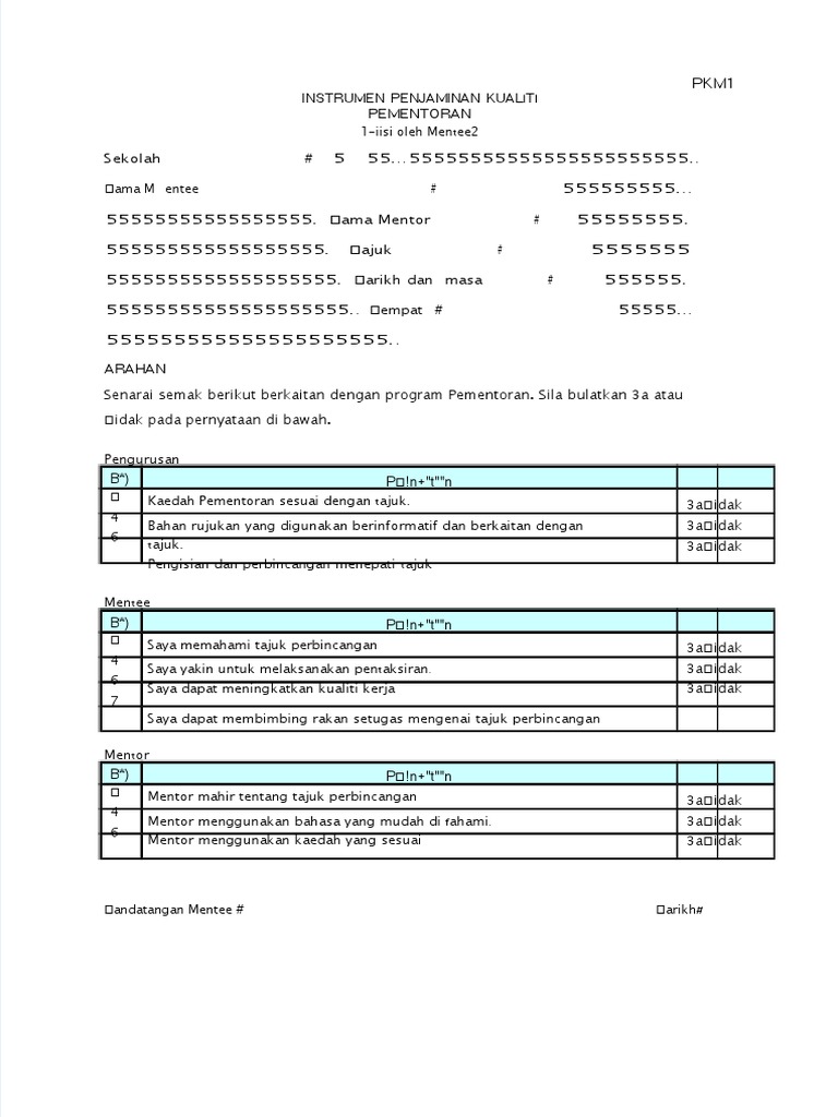Dokumentips - Manual Penjaminan Kualiti Dan Borang Untuk Rujukan KP | PDF