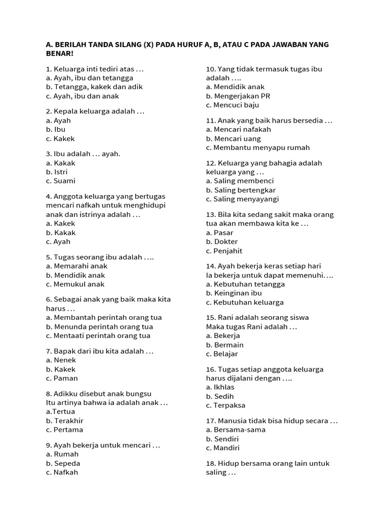 Soal Calistung | PDF