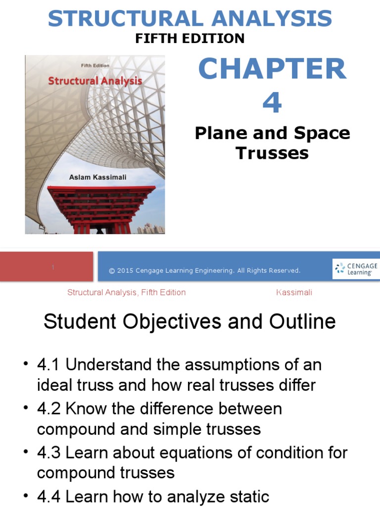 Chapter 4 Plane and Space Trusses | PDF | Structural Analysis | Truss