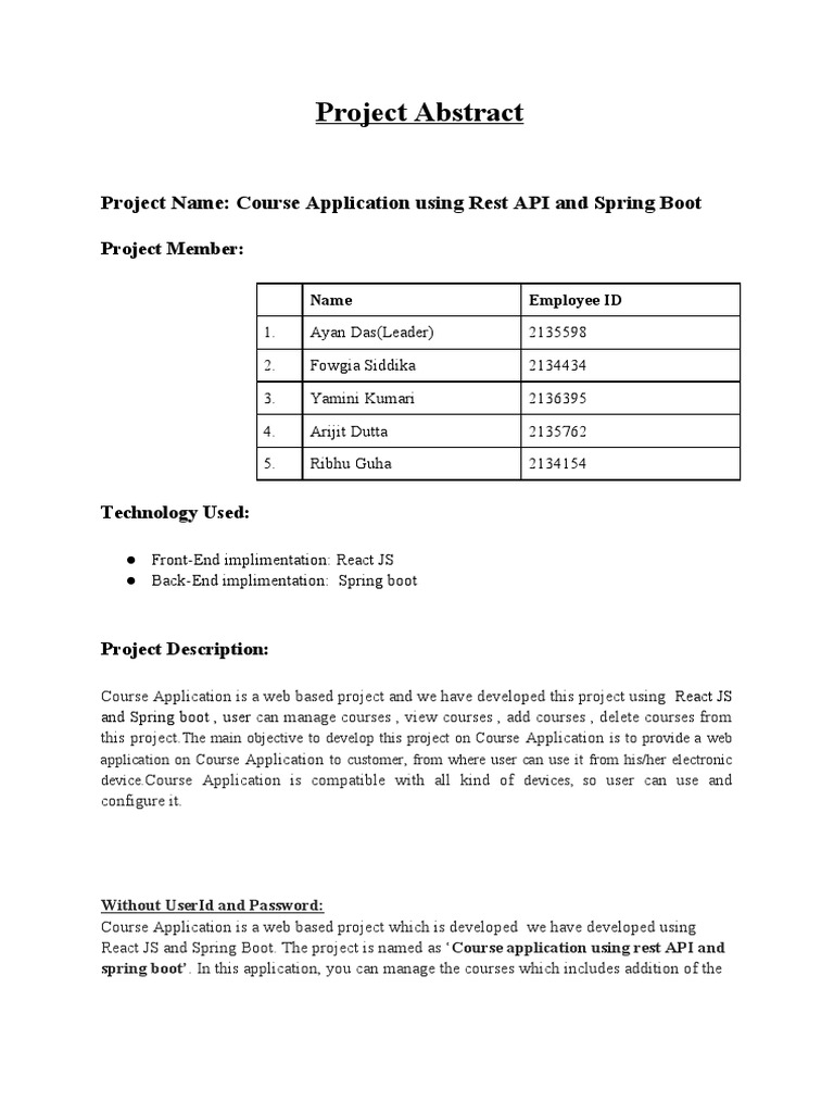 Abstract | PDF | Application Software | Spring Framework